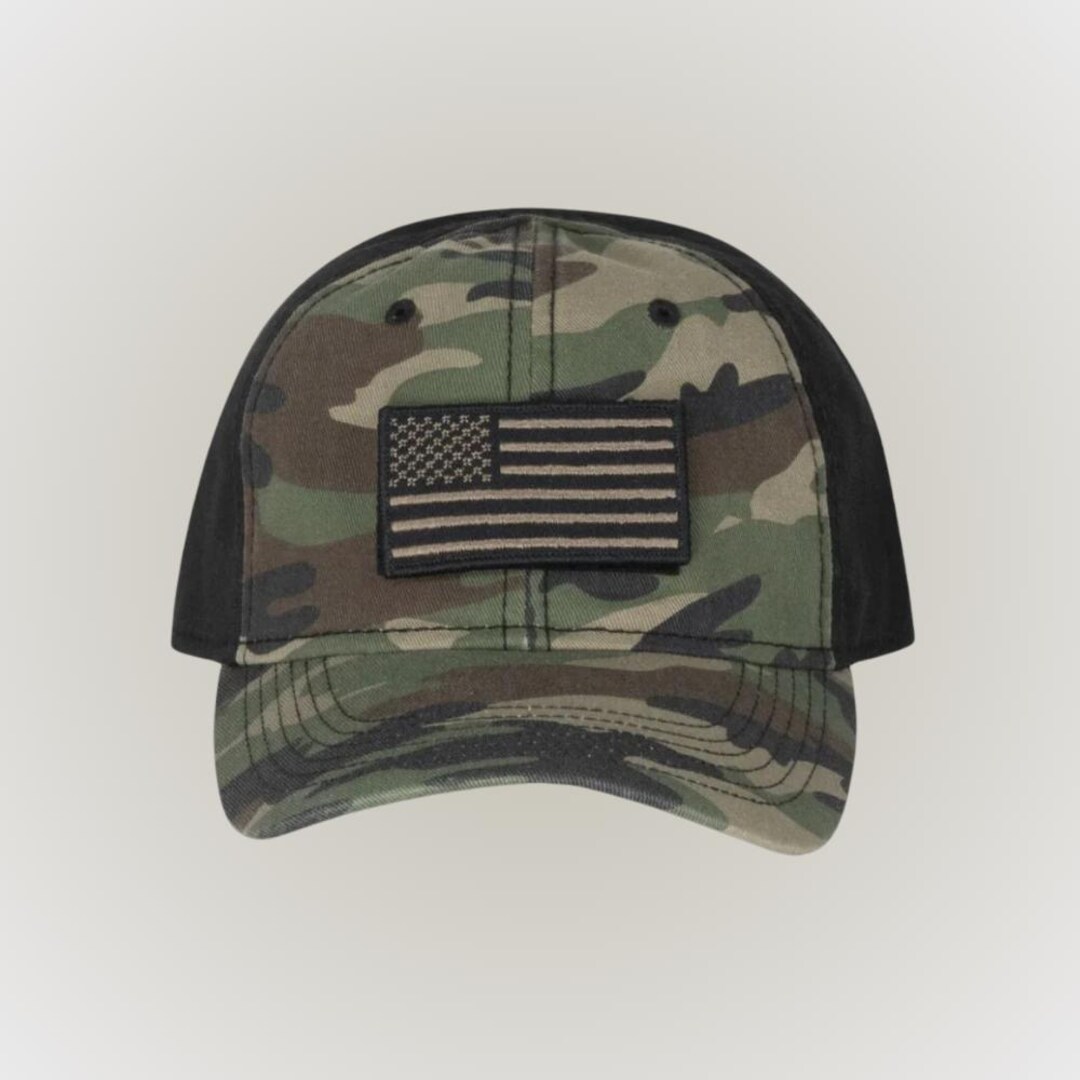 Tactical Camo American Flag Hat U.S. Flag Patch Cap - Etsy