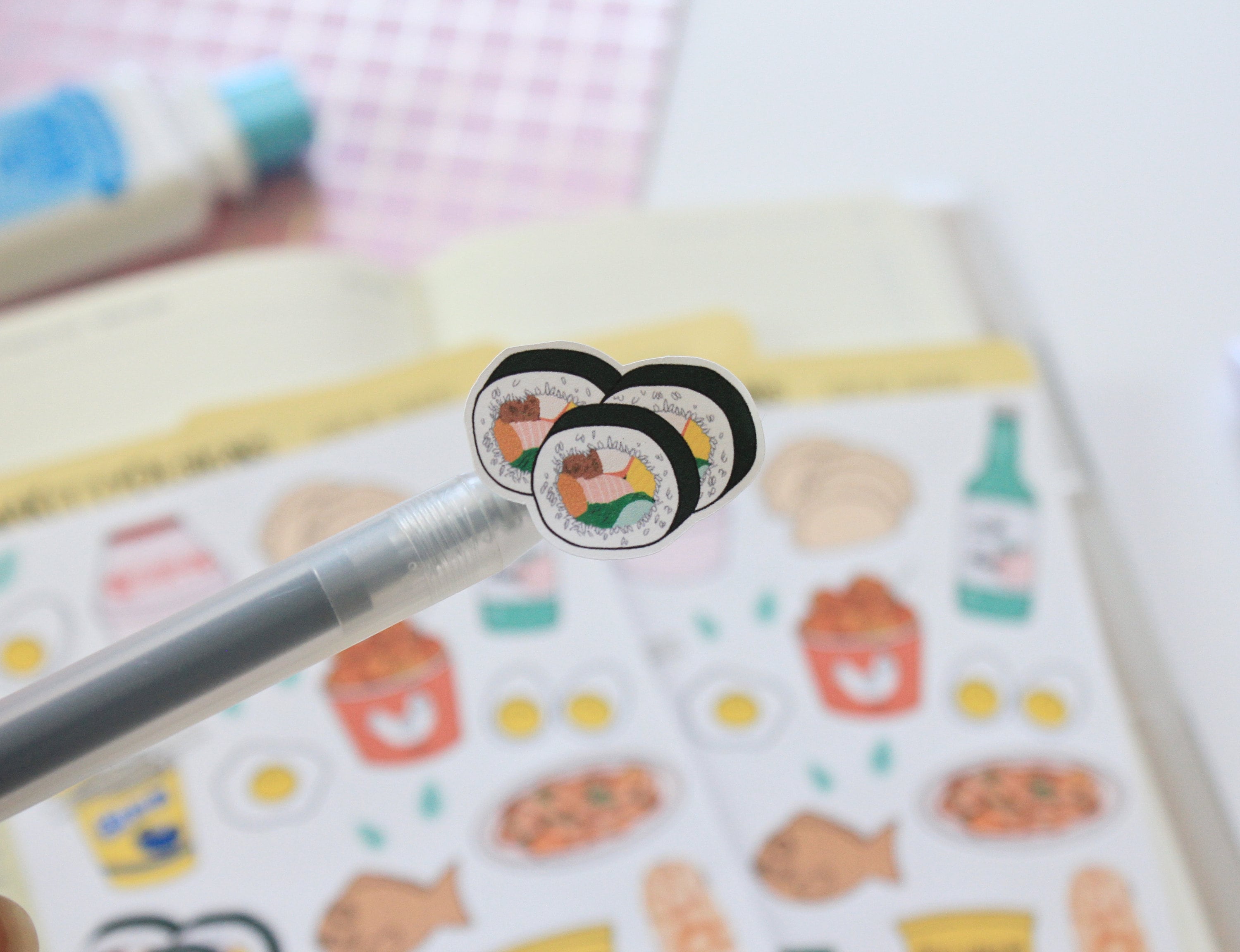 Korean Snacks Sticker Sheet Hand Drawn Planner Stickers | Etsy