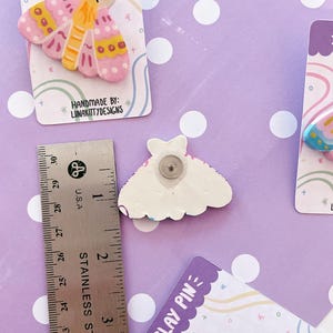 Cute Handmade Polymer Moth Pin, Hand Painted Moth, - Etsy