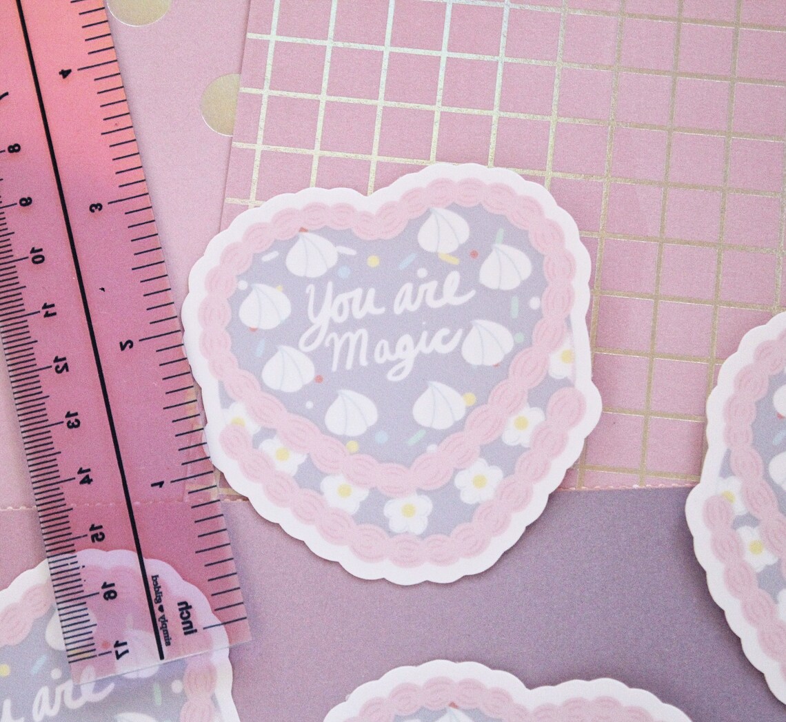 You Are Magic Pastel Cake Vinyl sticker. Korean Lunch Box Cake | Etsy