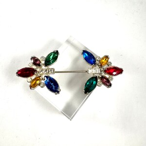 Vintage Rhinestone Hat Pin, Multi Colored Rhinestone Stick Pin for ...