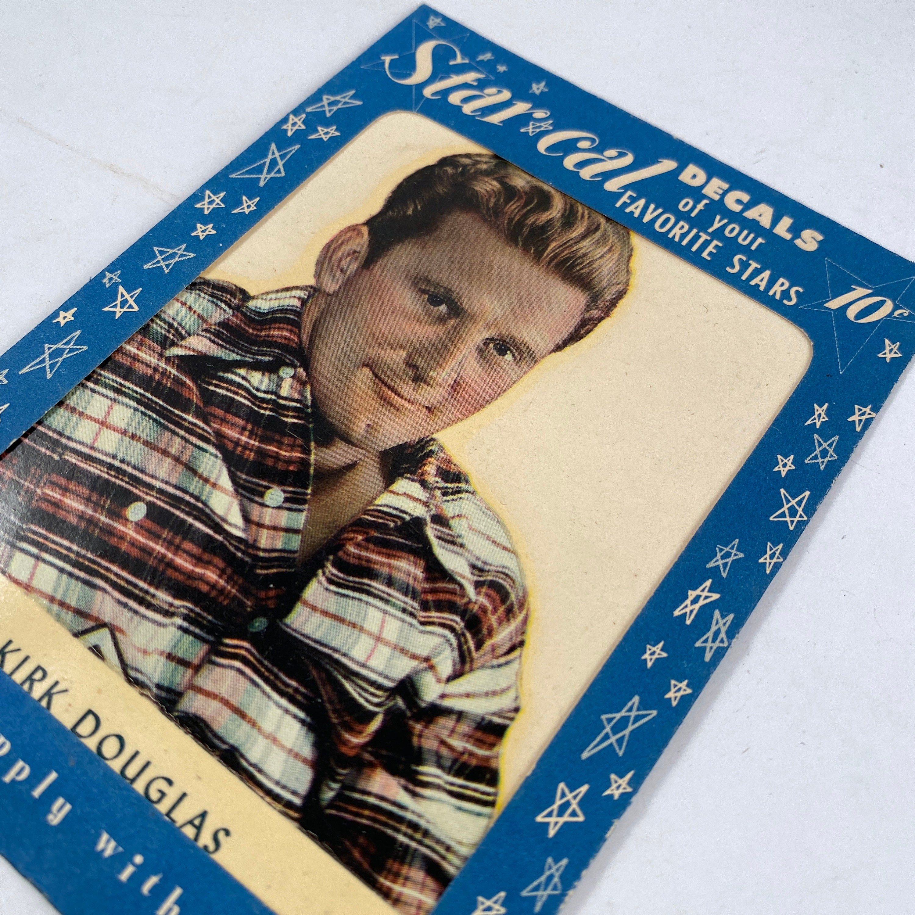 Vintage Kirk Douglas Star Cal DECAL, Paper Decal Easy to Apply With ...