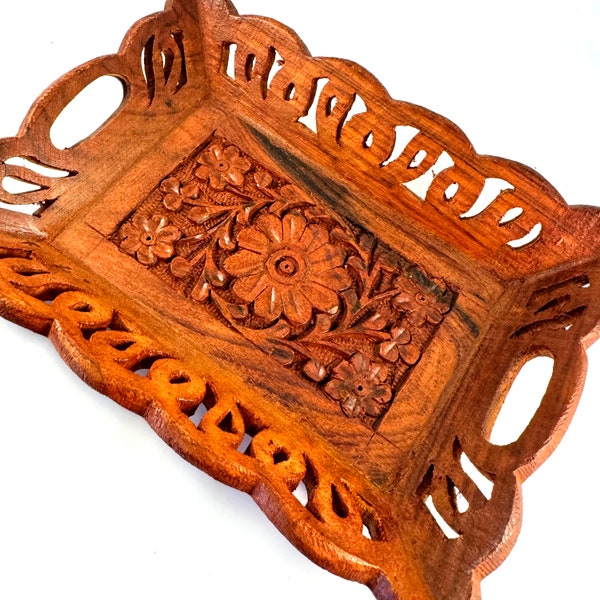 Carved Wood Tray - Etsy