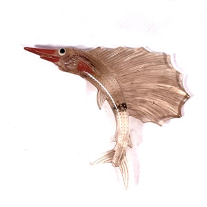 Vintage Lucite Fish Brooch, 1940s Molded Marlin Sailfish Novelty Pin ...