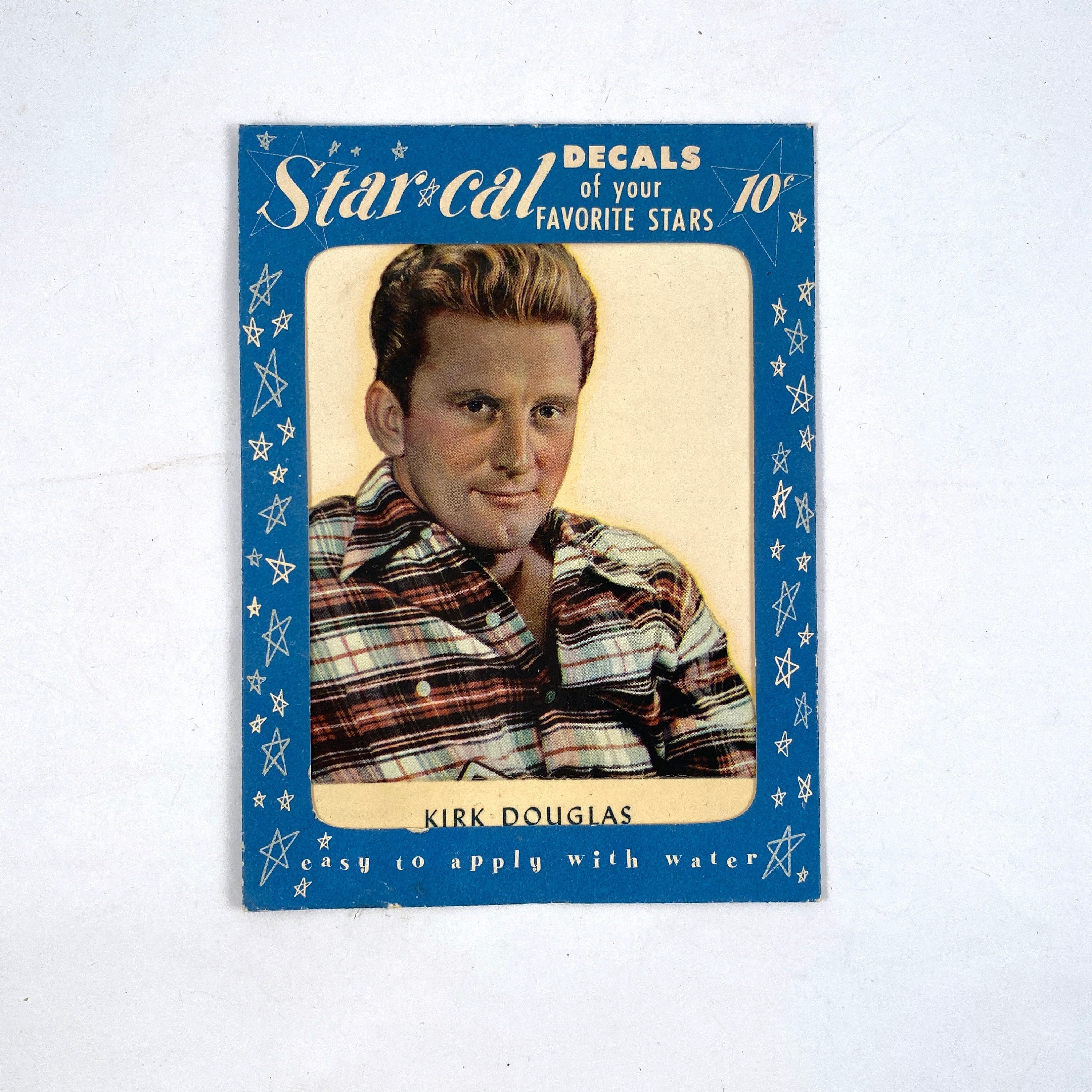 Vintage Kirk Douglas Star Cal DECAL, Paper Decal Easy to Apply With ...