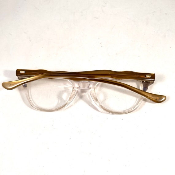 Vintage Cats Eye Glasses French 1950s Gold And Clear… Gem