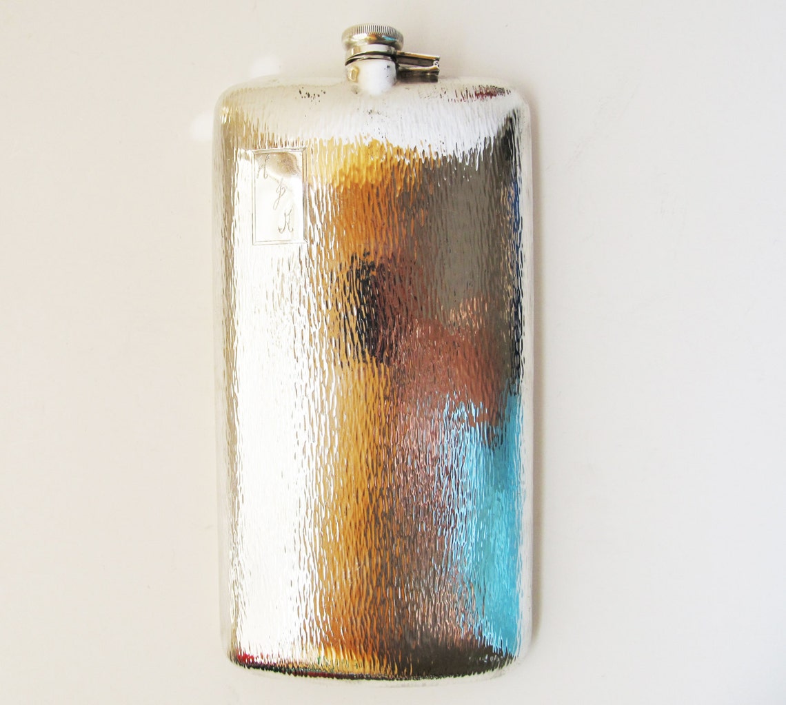 Solid Silver Flask - Etsy