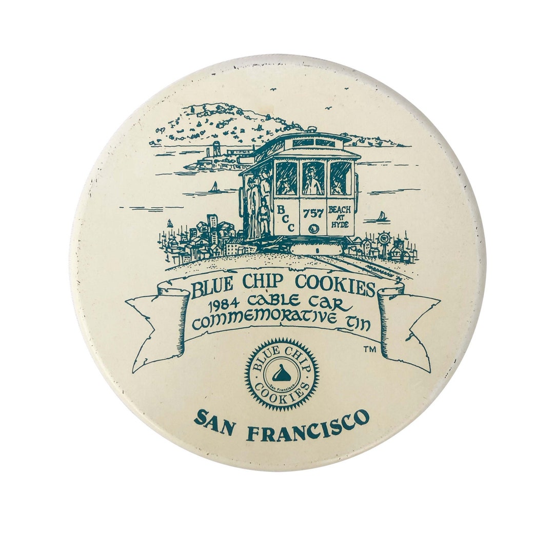 Blue Chip Cookies Cable Car Commemorative Tin 1984 - Etsy