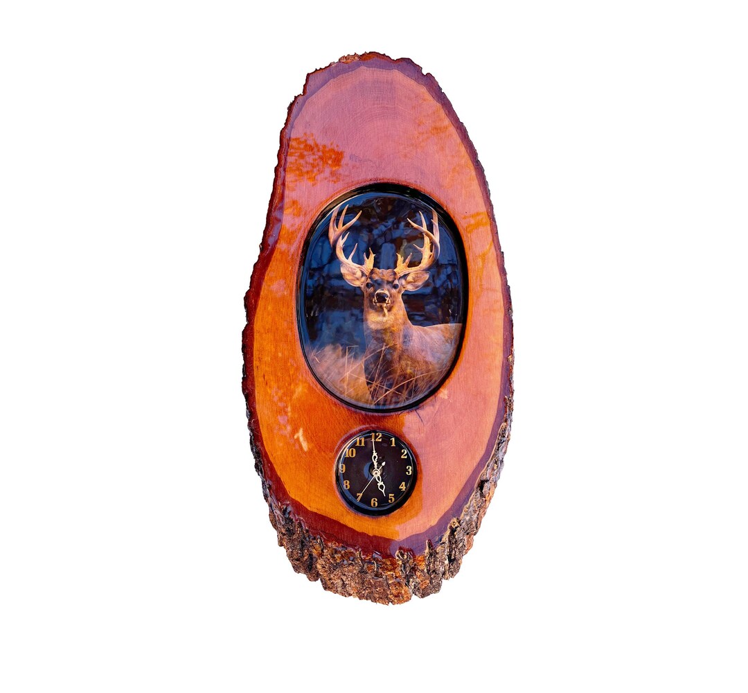 Wooden Deer Clock Handmade - Etsy