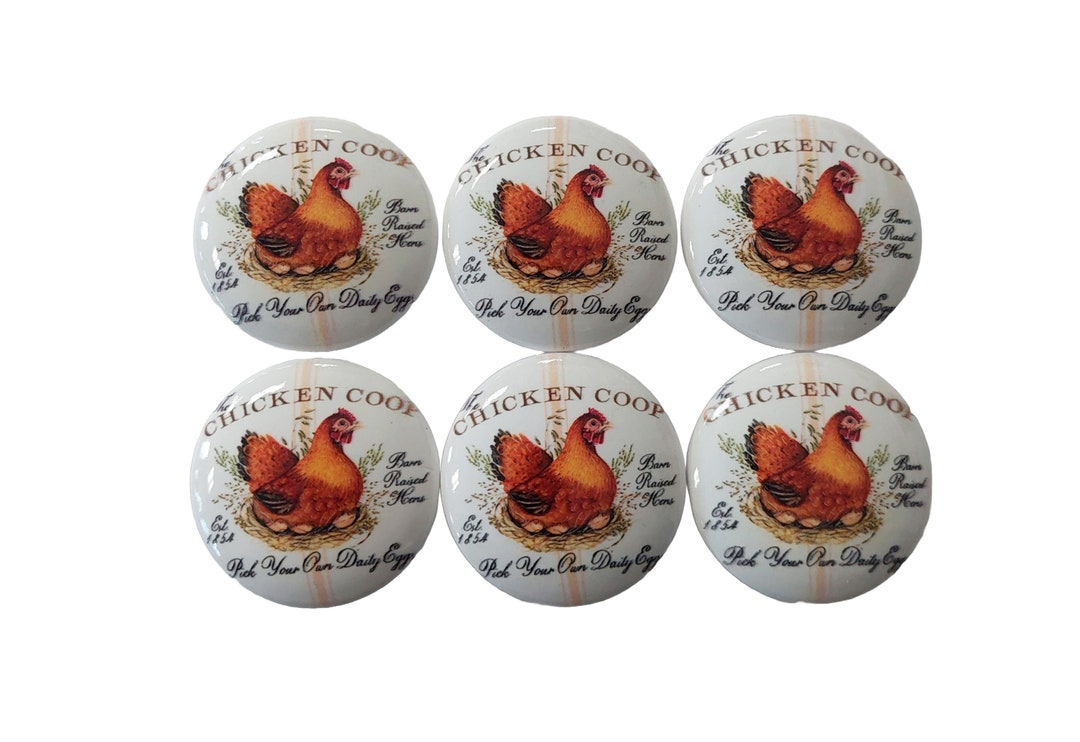 Cabinet Knobs, Set of 6 Chicken Coop Wood Cabinet Knobs, Drawer Knobs and Pulls, - Etsy