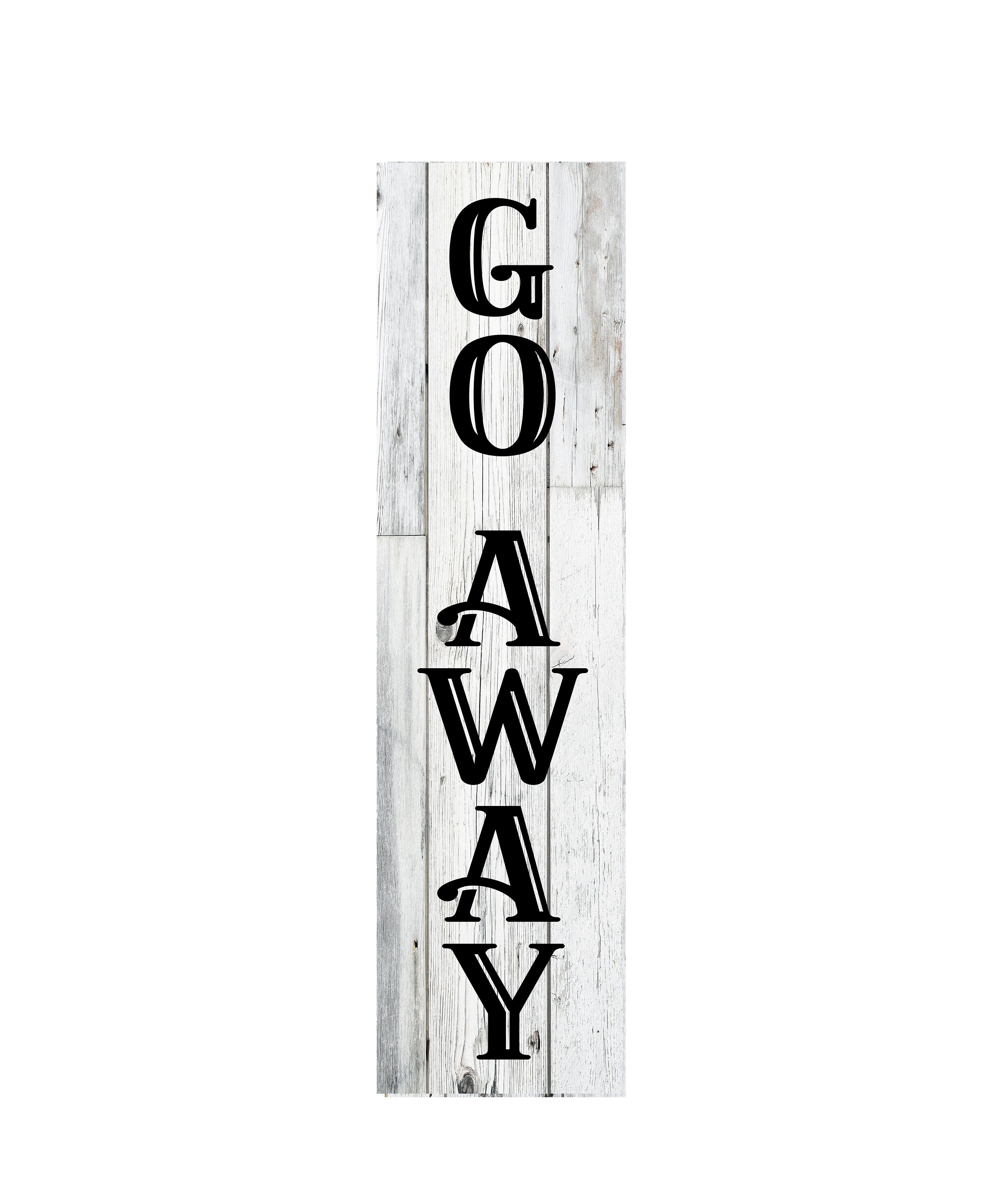 Go Away Funny 24 Inch Vertical Wood Print Sign - Etsy