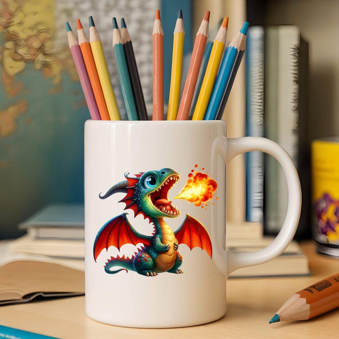 Fire Breathing Dragon UV DTF Transparent Decal / Sticker You Choose ...