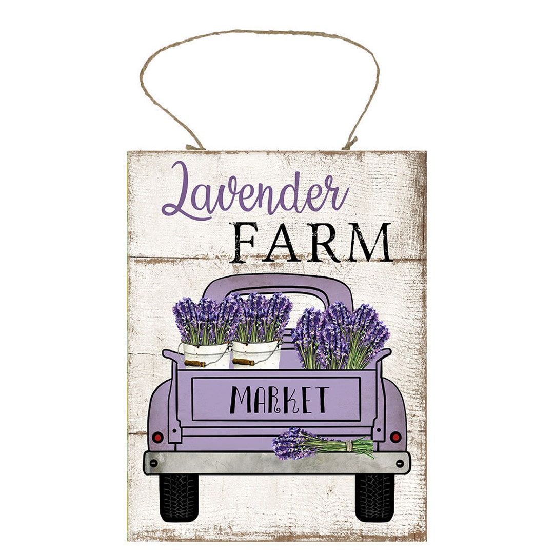 Lavender Farms Truck Printed Handmade Wood Sign - Etsy