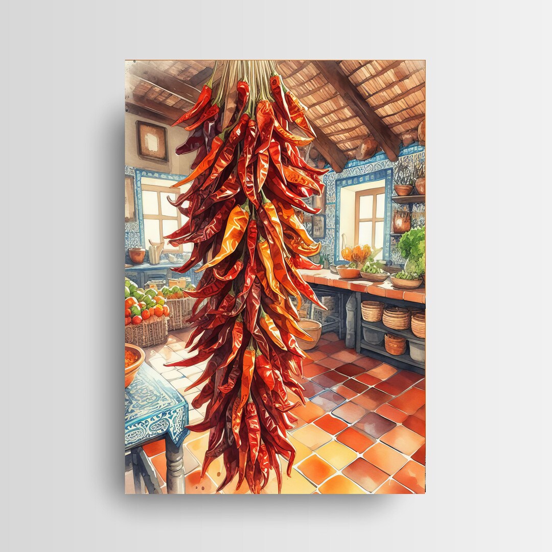 11x14 Chili Pepper Kitchen Wall Art Canvas Print - Etsy