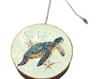 Sea Turtle Fan Pull - Etsy