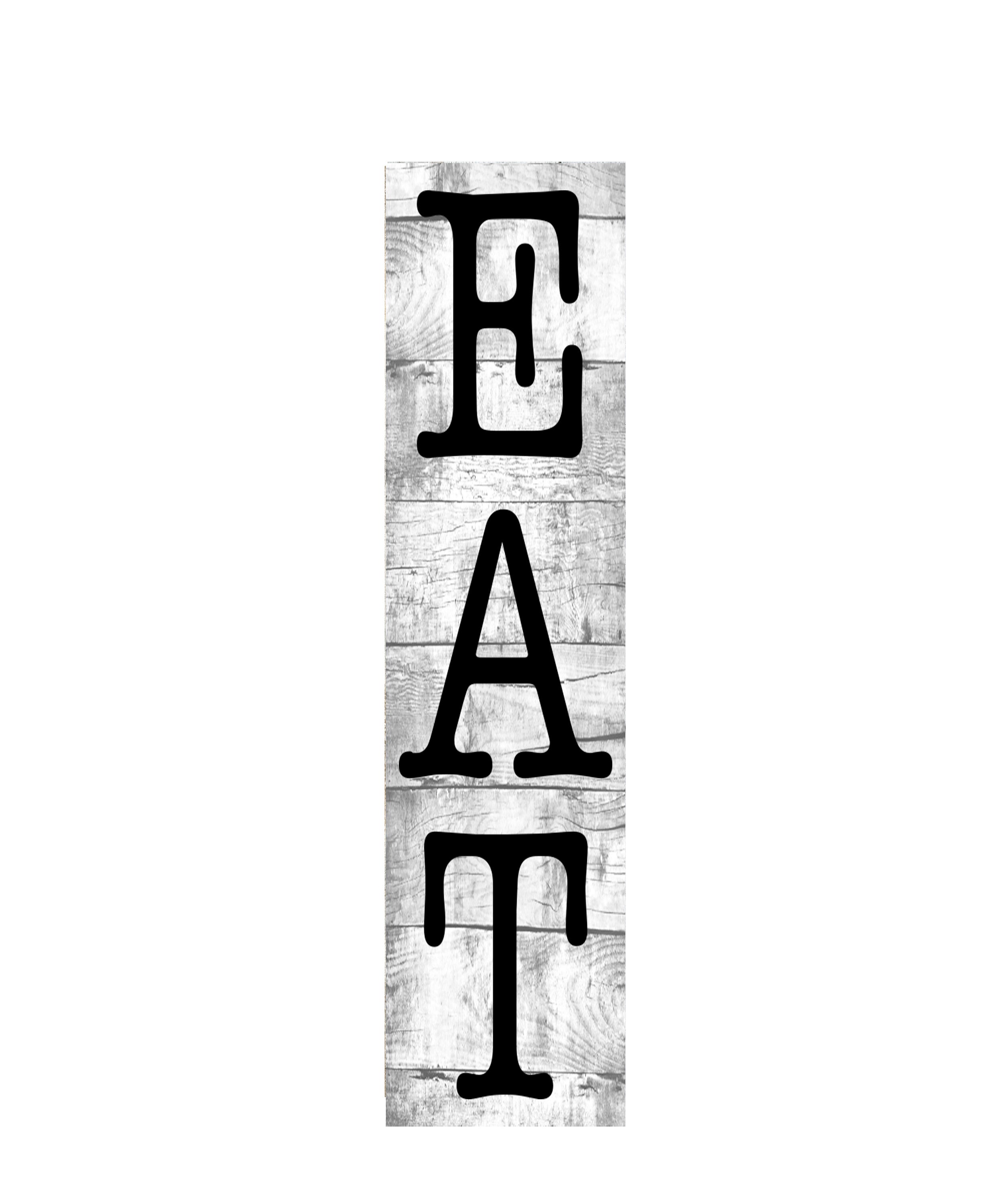 24 Inch Eat Kitchen Vertical Wood Print Sign - Etsy