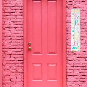 24 Inch (2 Foot Tall) Happy Spring Vertical Wood Print Sign - Etsy