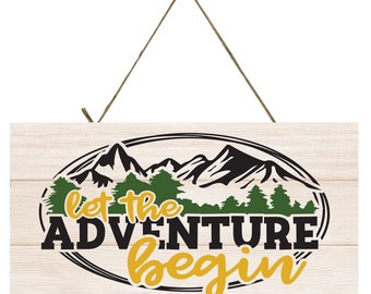 Let the Adventure Begin Wood Sign - Etsy
