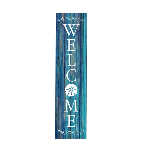 24 Inch 2 Ft Tall Blue Coastal Welcome Vertical Wood Print - Etsy