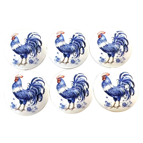 White Chicken Knobs - Etsy