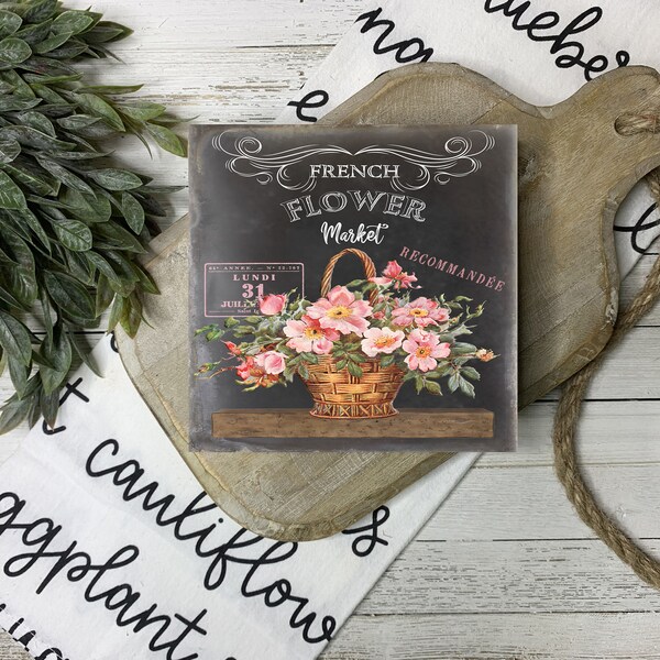 French Flower Market Sign - Etsy