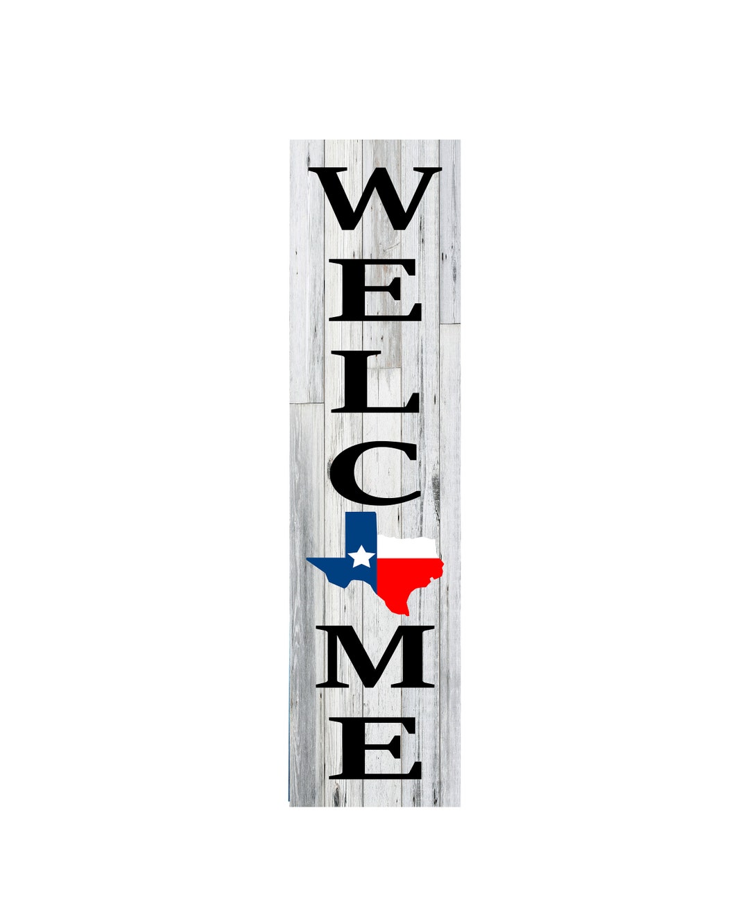 Texas Welcome 24 Inch Vertical Wood Print Sign - Etsy
