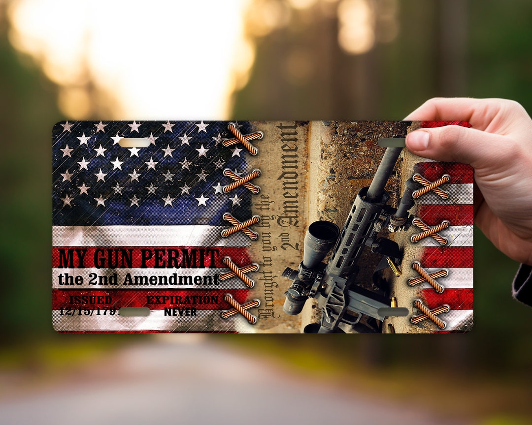 My Gun Permit Vanity Decorative Front License Plate Cute Car License ...