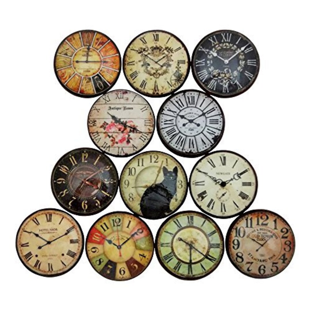 Set of 12 Vintage Clock Face Cabinet Knobs - Etsy