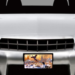 Pheasant Hunting Dog Vanity Decorative Front License Plate Cute Car ...