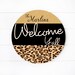 Personalized Leopard Print Welcome Y'all Round Printed - Etsy