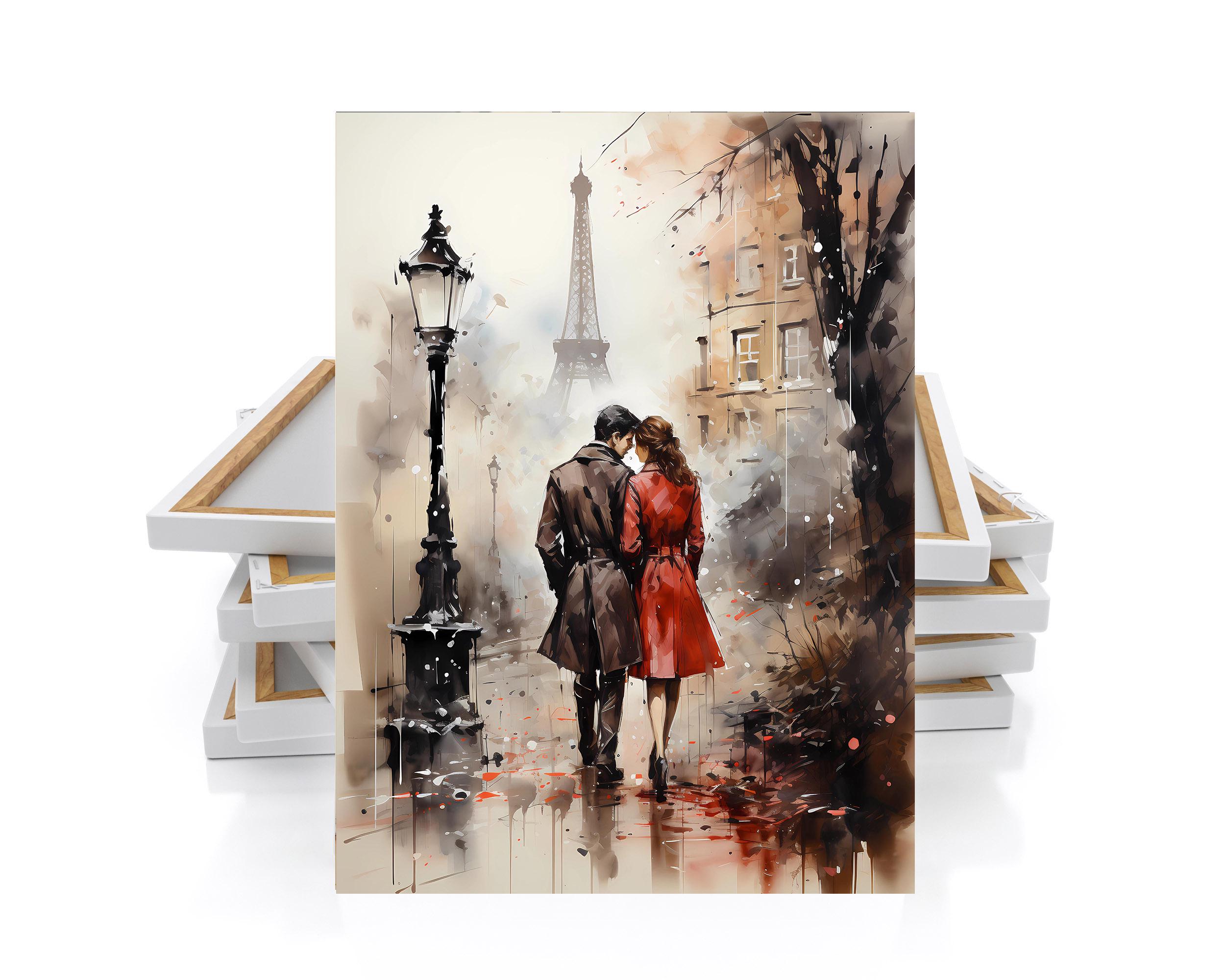 16x20 Paris in Red Wall Art Canvas Print - Etsy