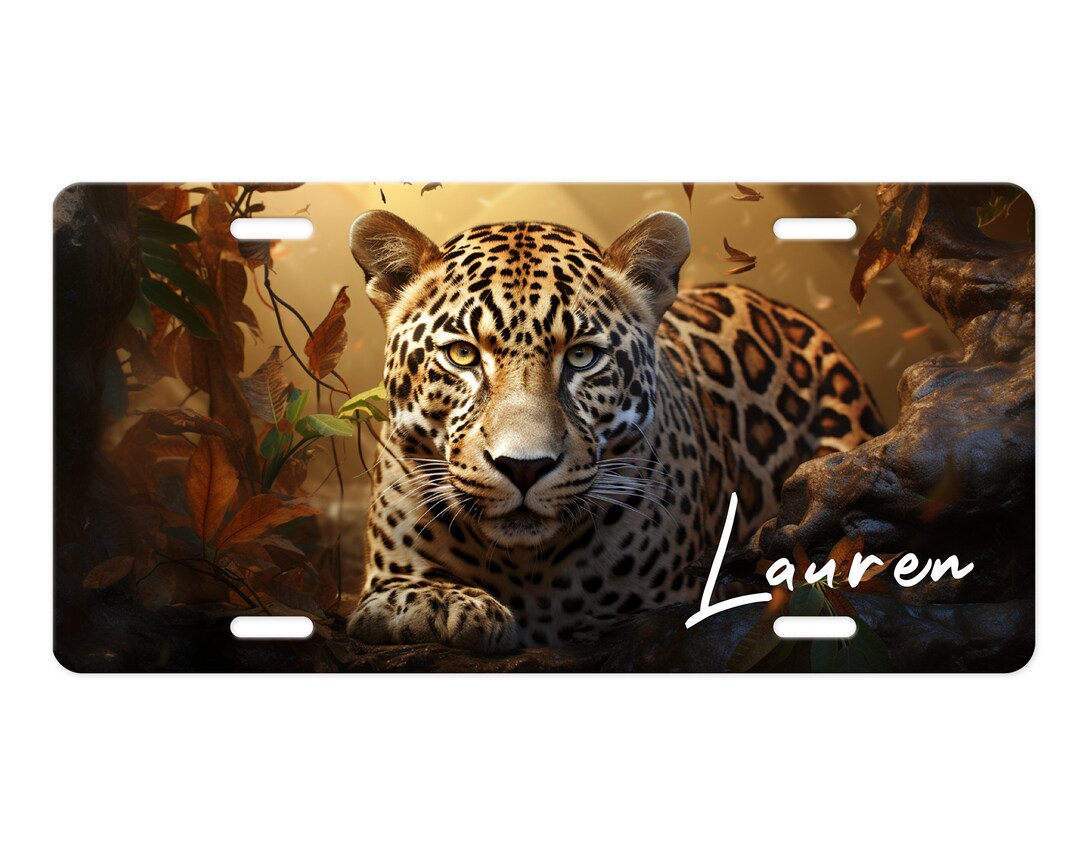 New Release Personalized Leopard Vanity Decorative Front License Plate ...
