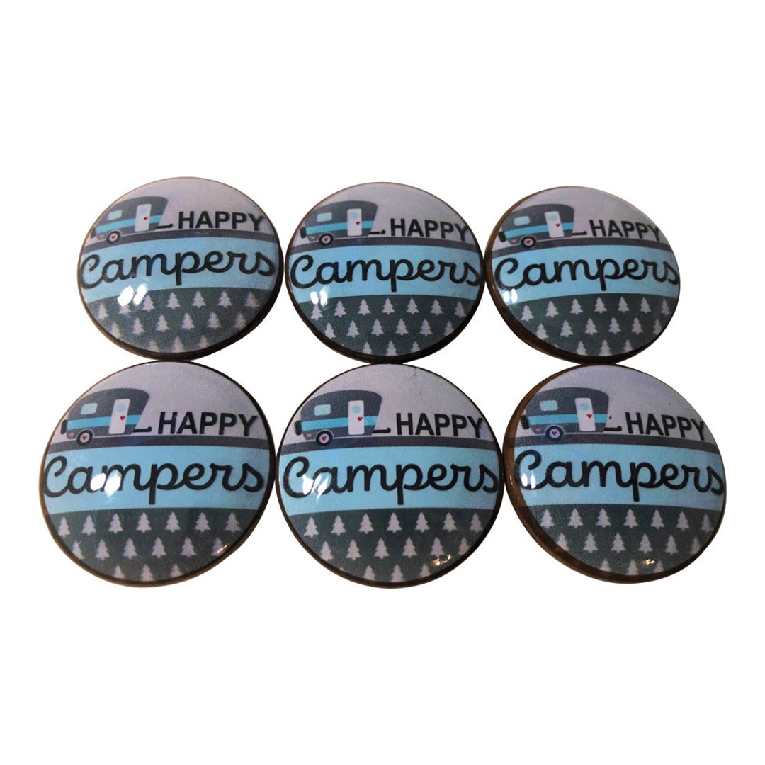 Set of 6 Happy Vintage Campers Print Wood Cabinet Knobs - Etsy Österreich