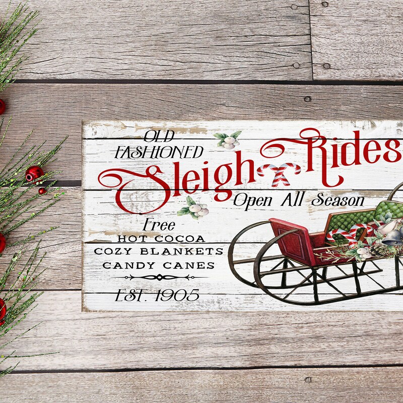 Sleigh Ride Sign - Etsy