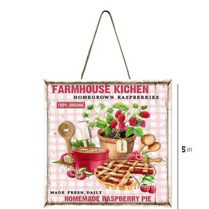 Raspberry Pie Kitchen Handmade Wood Mini Sign, Tier Tray Decor, Kitchen ...