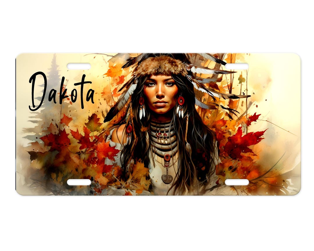 New Release Personalized Indigenous Girl Two Vanity Decorative Front ...