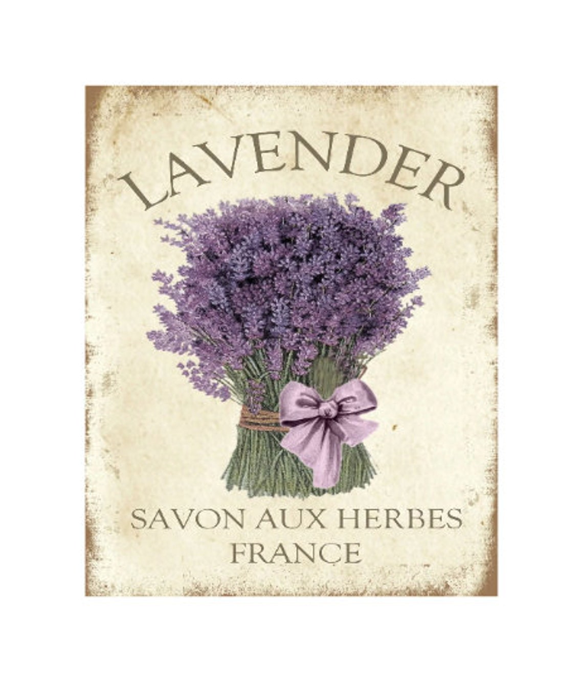 Set of 4 8x10 Vintage French Lavender Canvas Prints | Etsy