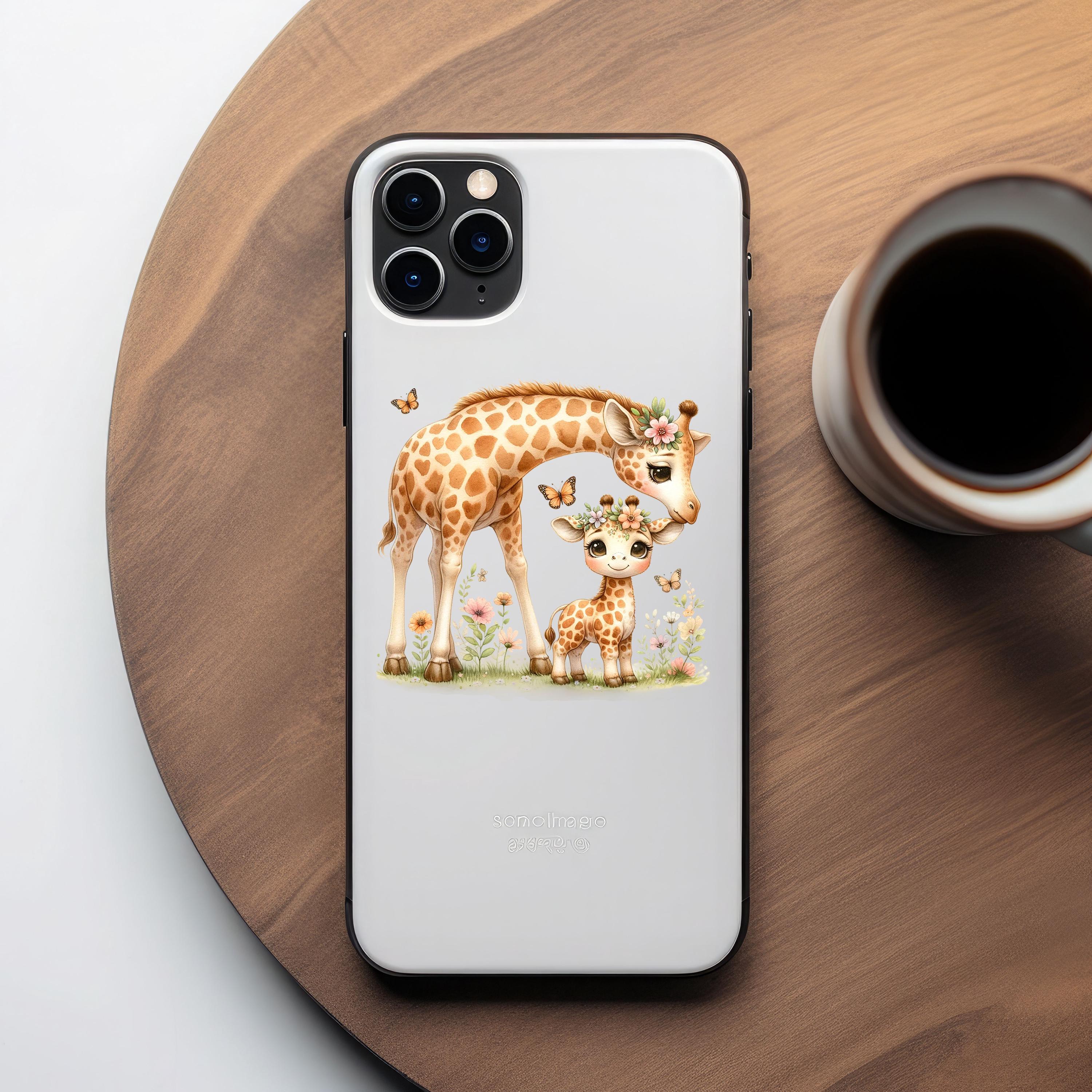 Giraffe and Baby UV DTF Transparent Decal / Sticker You Choose Size - Etsy
