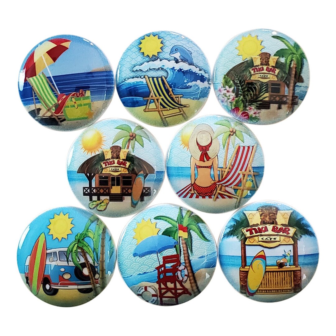 Set of 8 Tiki Bar on the Beach Cabinet Knobs - Etsy