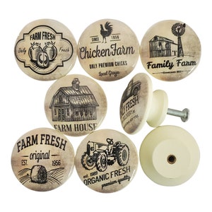 Farmhouse Cabinet Knobs, Drawer Knobs and Pulls, Set of 8 Vintage Farmhouse Cabinet Knobs ...