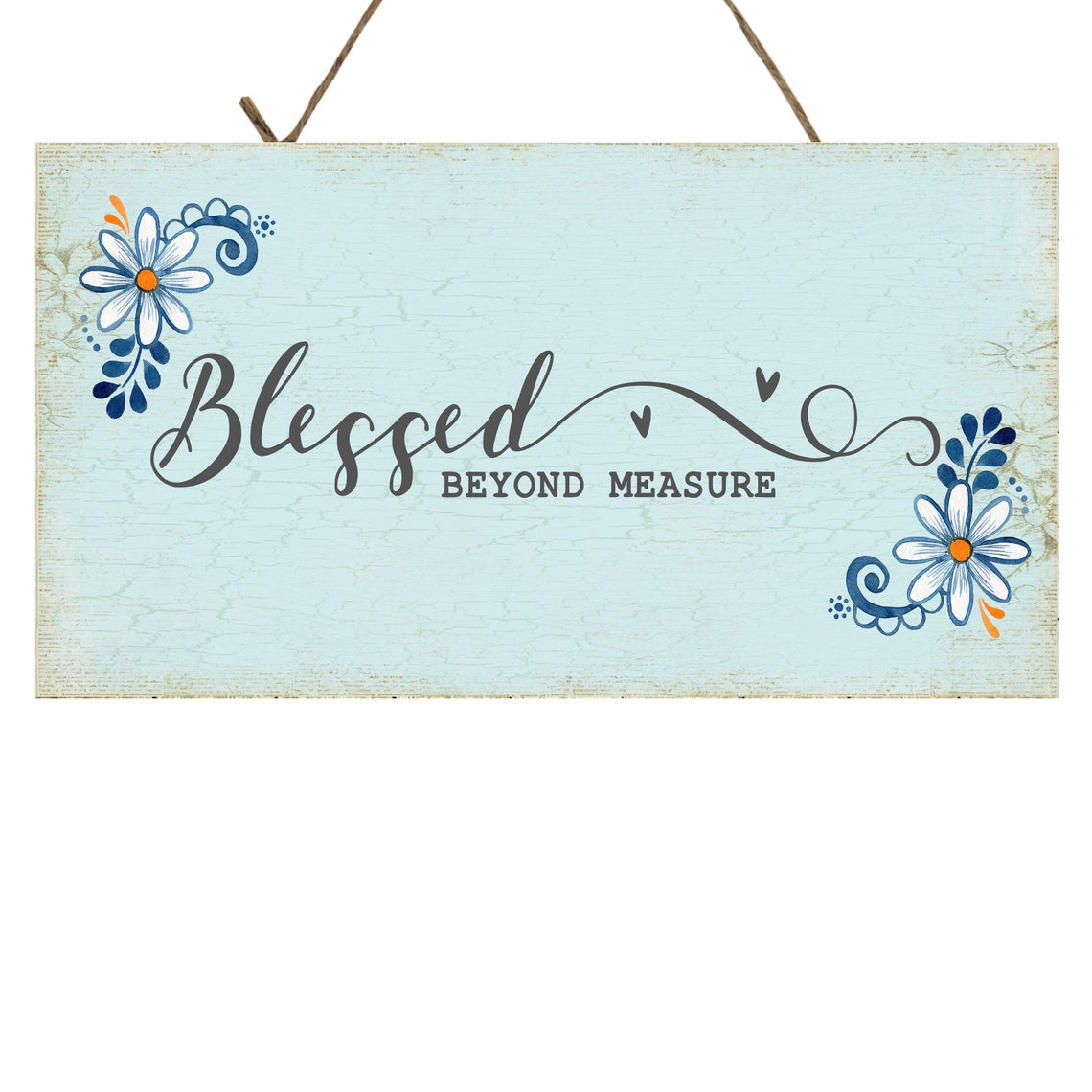 Blessed Beyond Measure Scripture Printed Handmade Wood Sign - Etsy