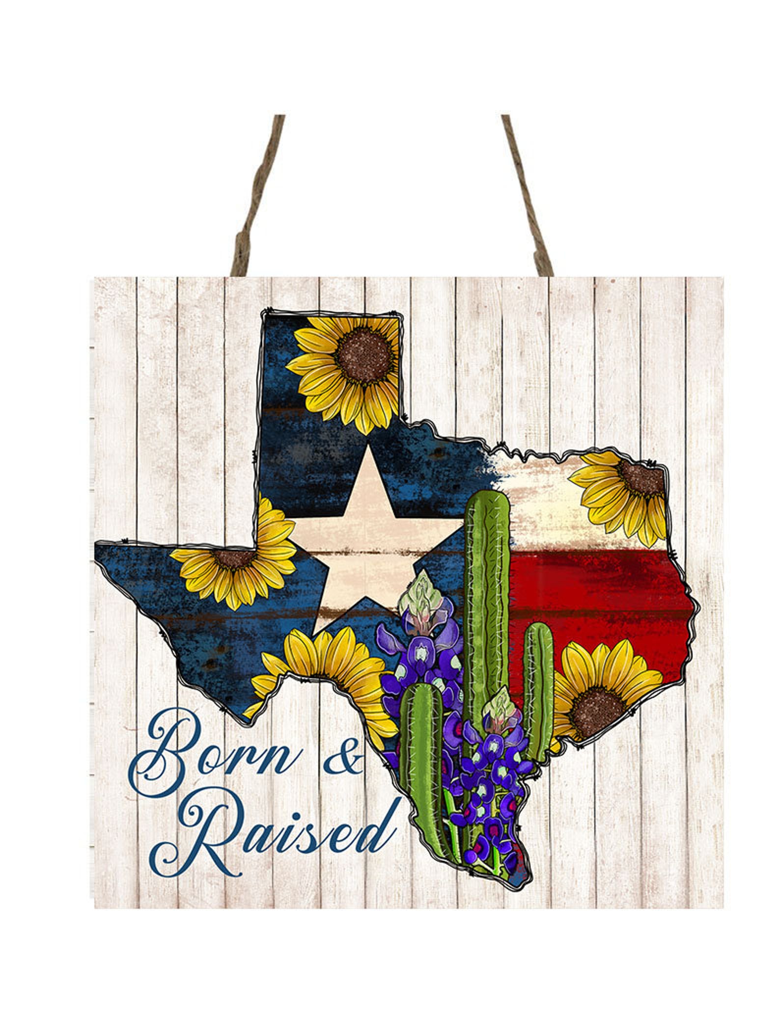 Texas Born and Raised Printed Handmade Wood Mini Sign - Etsy