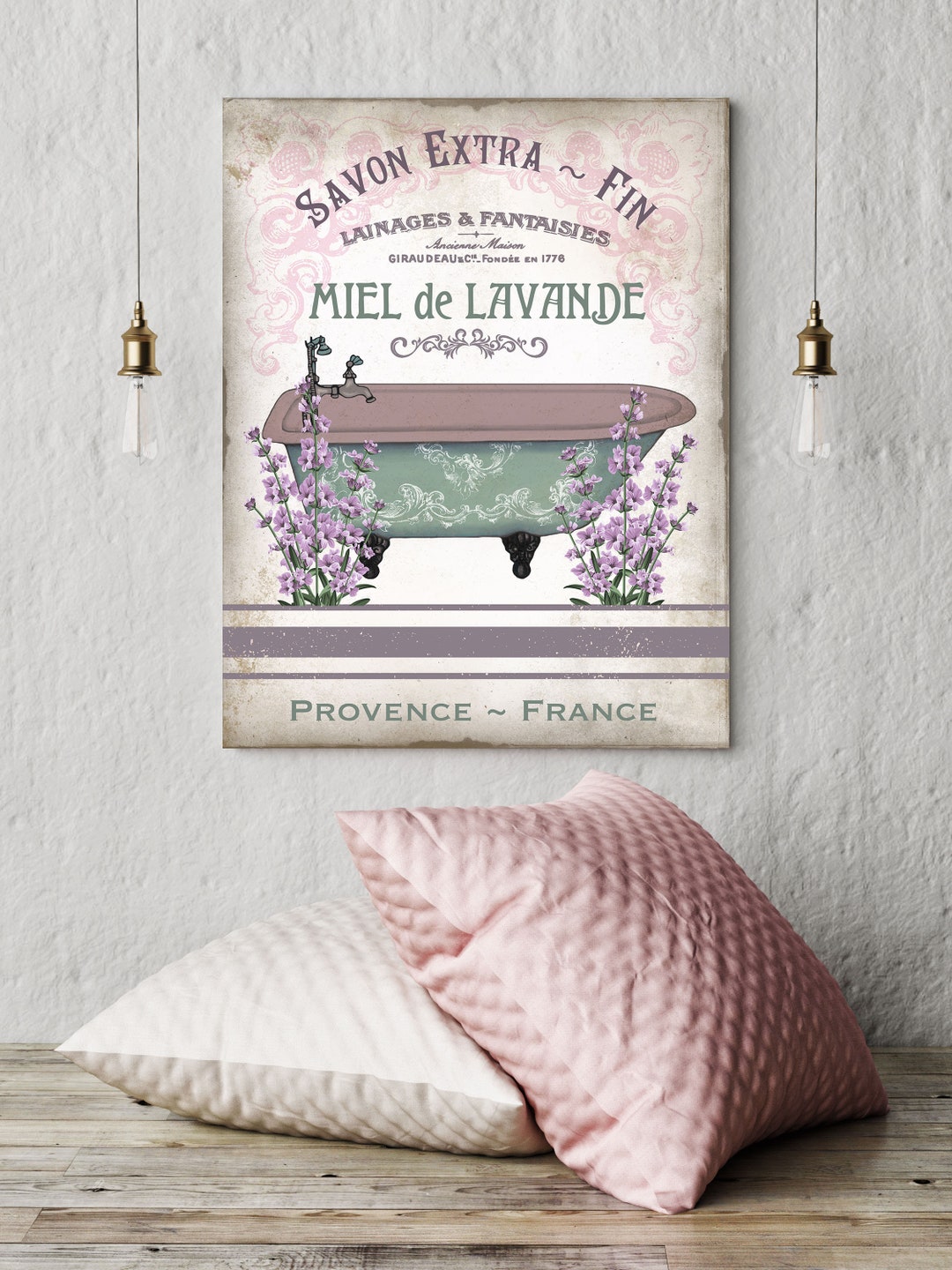 11x14 French Label Lavender Honey Soap Canvas Print - Etsy