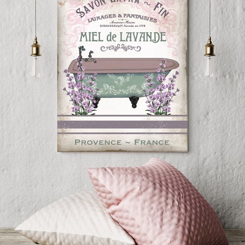 11x14 French Label Lavender Honey Soap Canvas Print - Etsy