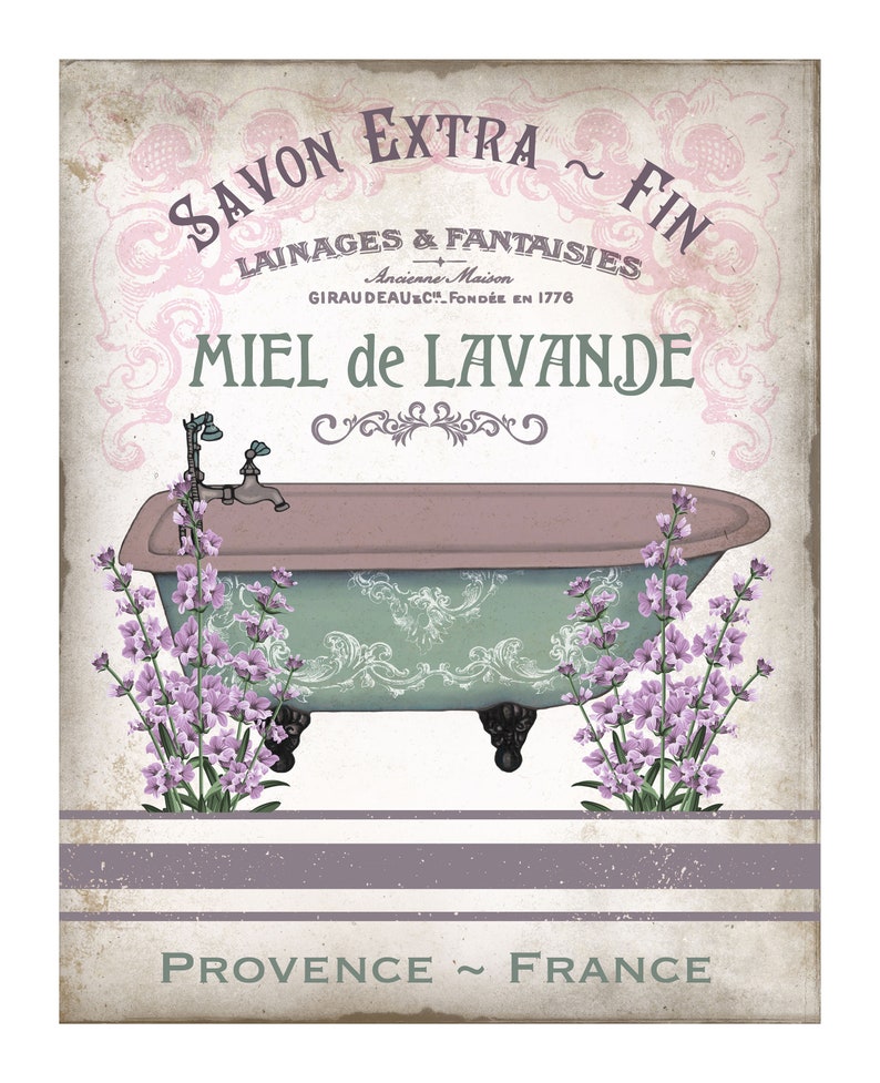 11x14 French Label Lavender Honey Soap Canvas Print - Etsy