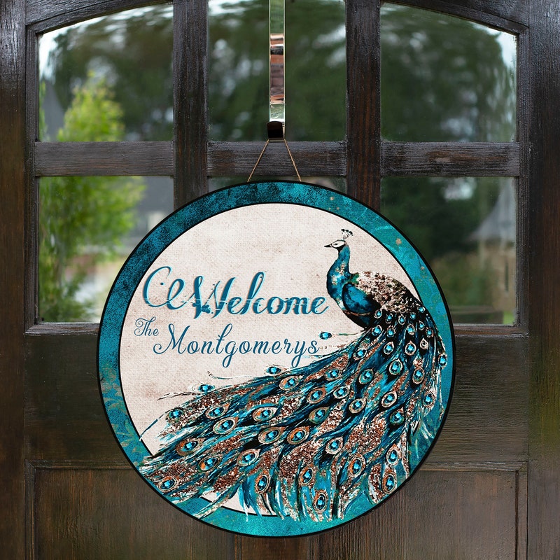 Peacock Welcome Sign - Etsy