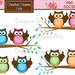 Sweet Owl Digital clipart Instant Download | Etsy