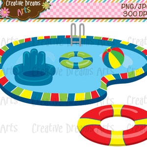 Boys Pool Party Digital Clip Art Instant Download - Etsy