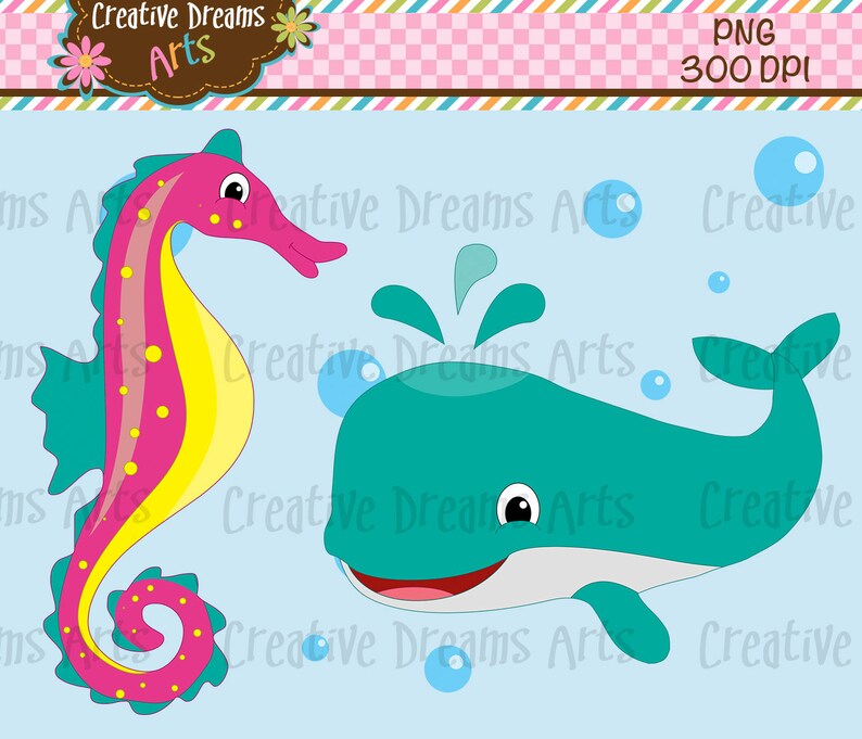 Sea Life Digital Clip Art Instant Download - Etsy