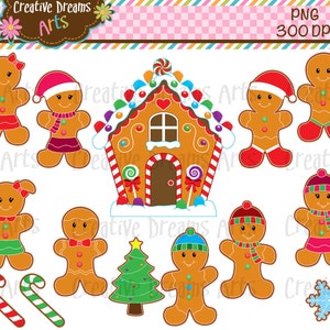 Gingerbread Digital Clip Art Instant Download - Etsy